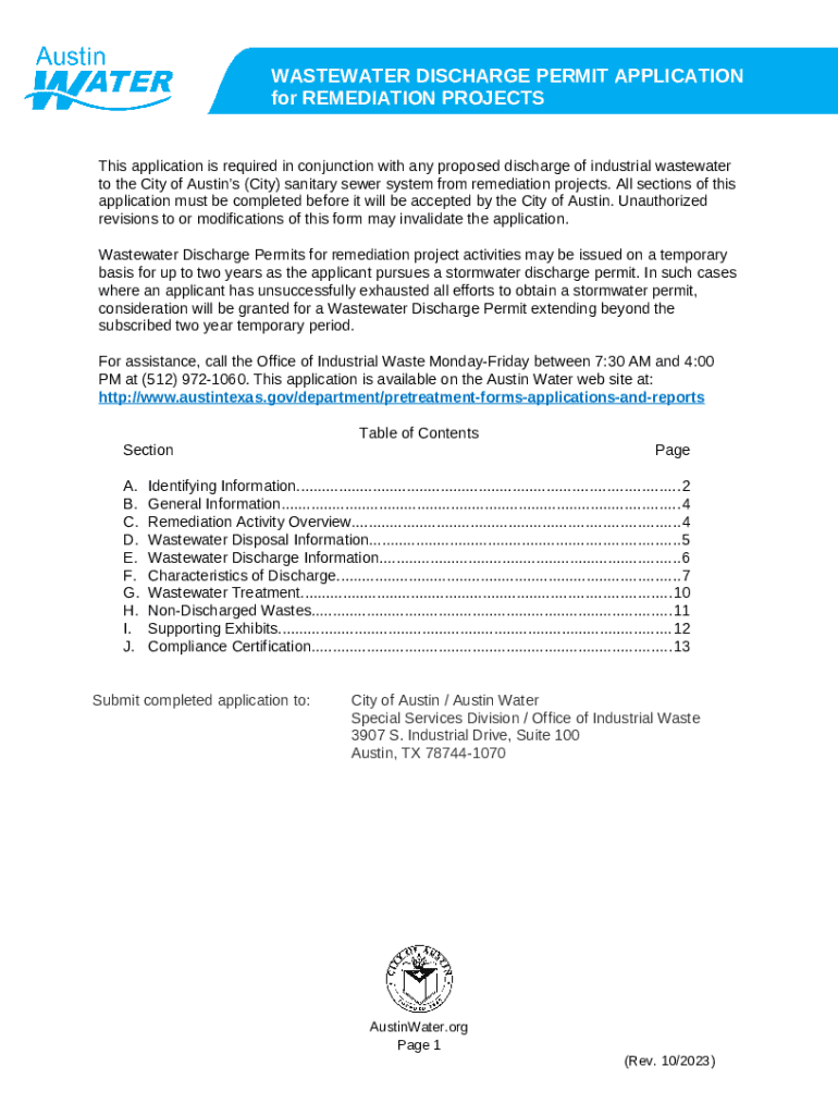 Wastewater Discharge Permit Application for Remediation ... Doc ...