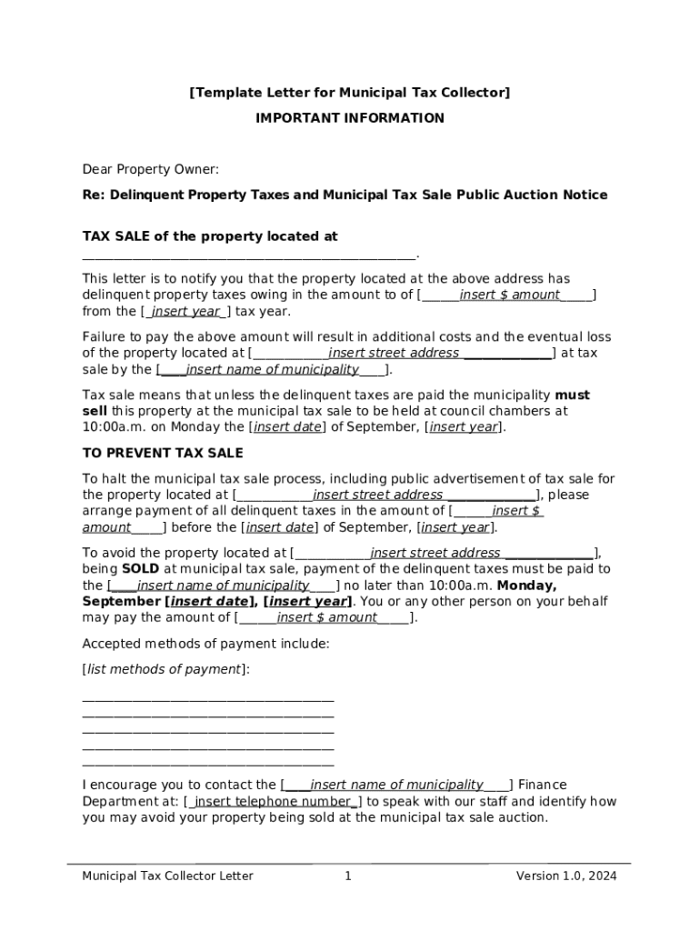 Real Estate Delinquent Tax Certificate Sale Doc Template | pdfFiller