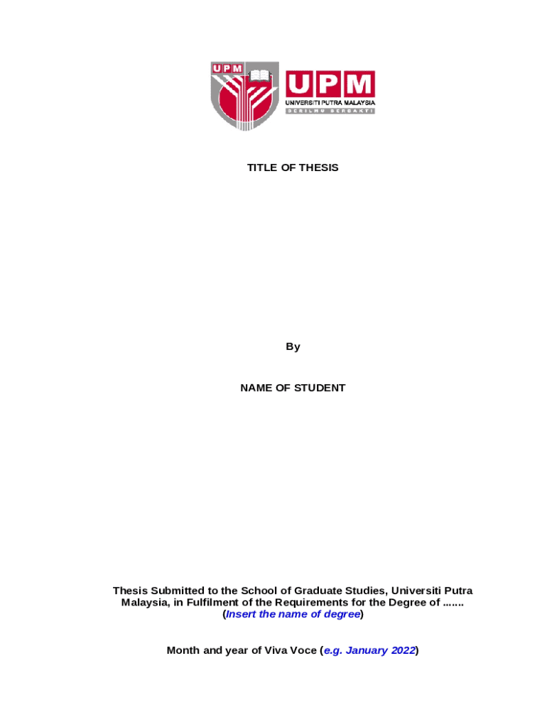 Template UPMPDFPage LayoutThesis - sgs upm edu Doc Template | pdfFiller