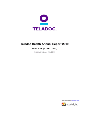 Fillable Online TDOC / Teladoc Health, Inc. - SEC Filings, Annual Report ... Fax Email Print ...