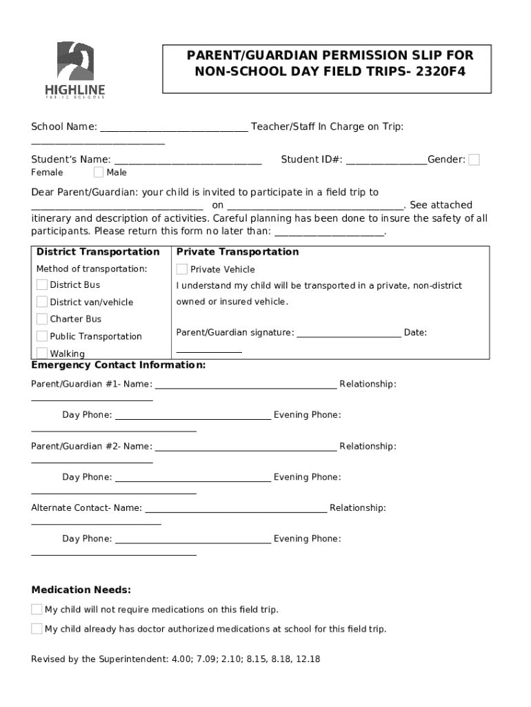 Field Trip Medical Extended ... Doc Template | pdfFiller