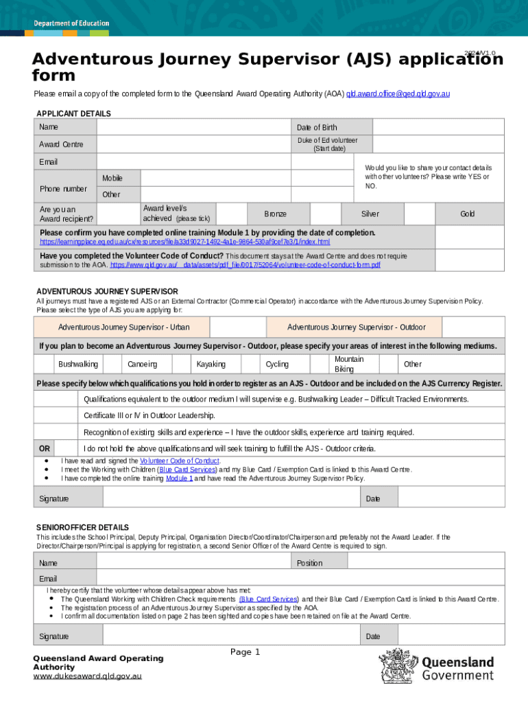 Adventurous Journey Supervisor (AJS) application . Adventurous Journey Supervisor (AJS ...