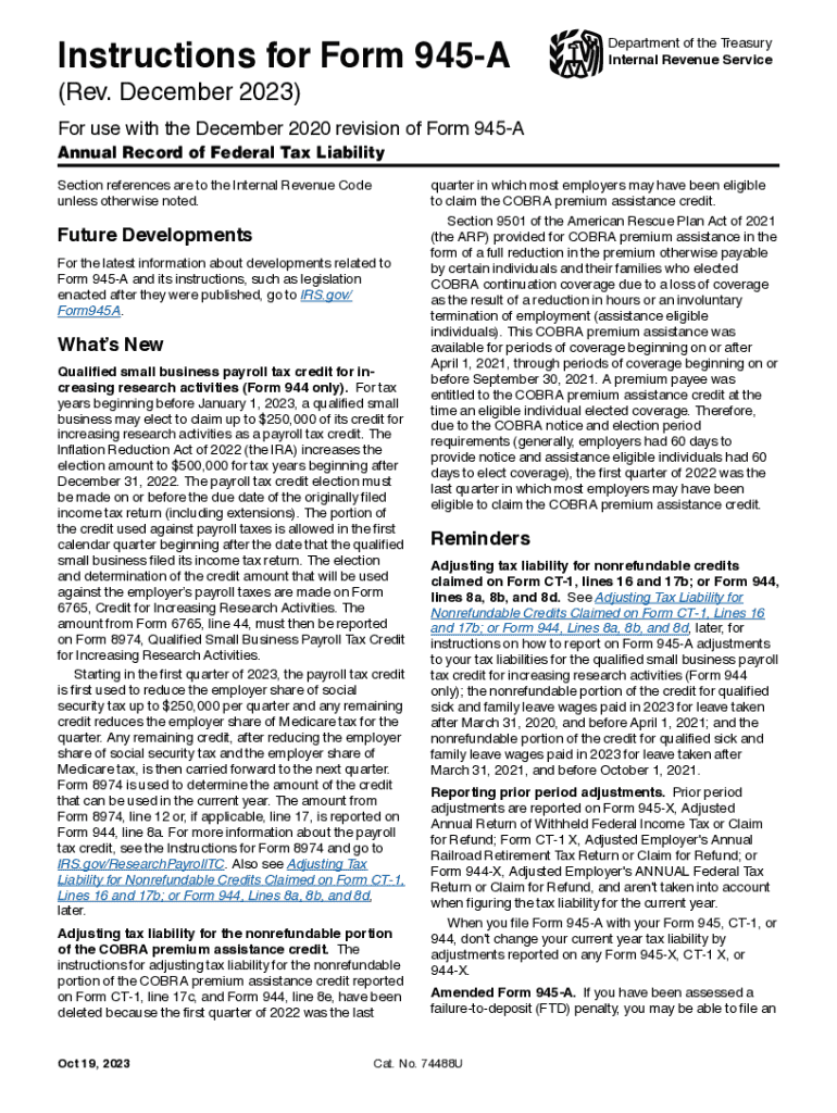 Fillable Online Proposed Collection: Comment Request for Forms 945 ...