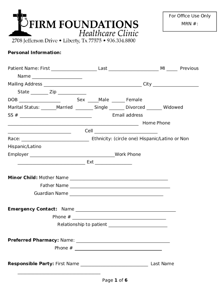 Confidential Patient Ination Full Name Doc Template | pdfFiller