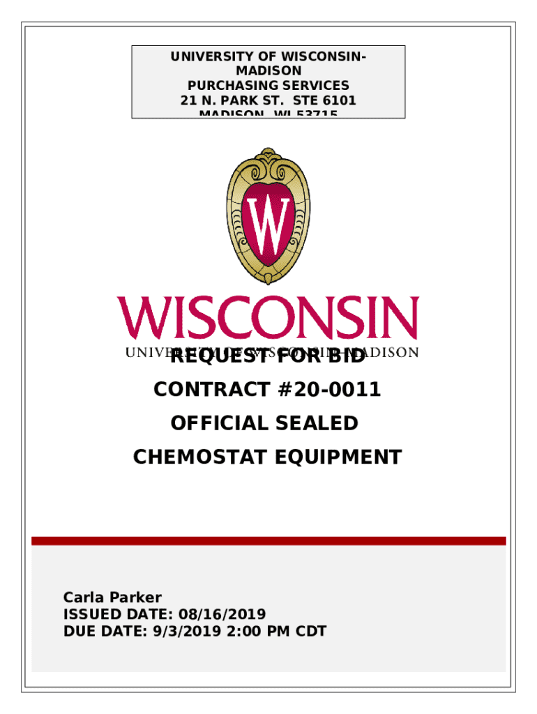 RFB 20-0011 package. REQUEST FOR BID Doc Template | pdfFiller