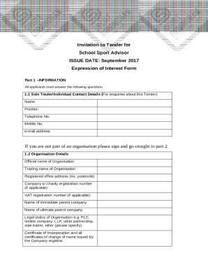Request for Invitation to Bid (ITB) for Benthic Infauna ... Doc Template | pdfFiller