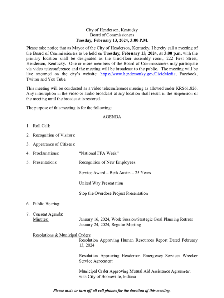 Fillable Online Agenda Center - Henderson Planning Commission Fax Email ... Fillable Online Agenda Center - Henderson Planning Commission Fax Email ...