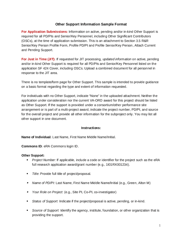 Other-Support-Sample-at-Applications-and-JIT. ... - research va Doc ...