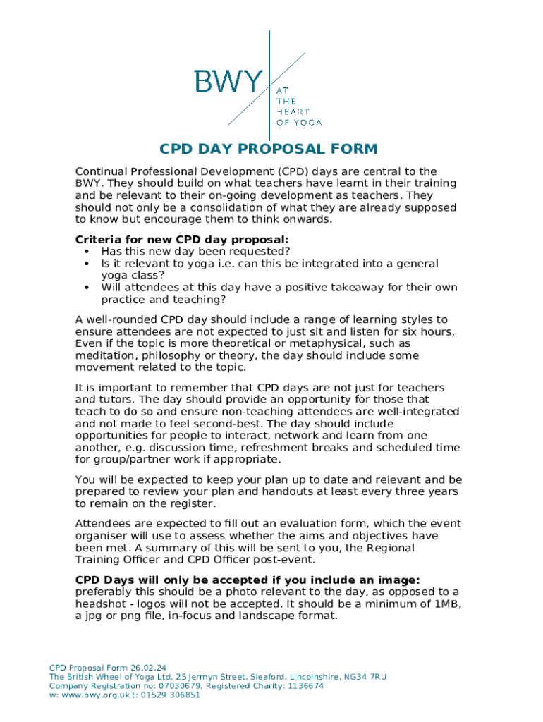 cpd day proposal Doc Template Doc Template | pdfFiller