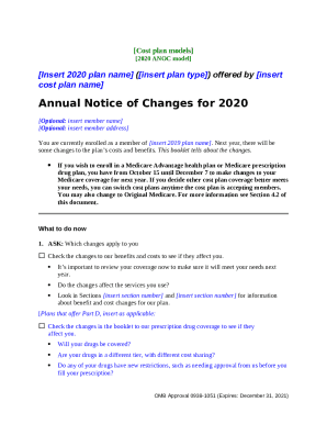 2019 Cost Plan Annual Notice of Change (ANOC) and Evidence of Coverage ...