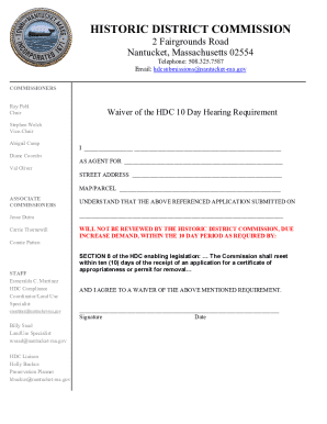 Fillable Online This Checklist + Waiver of HDC 10 Day Hearing ...