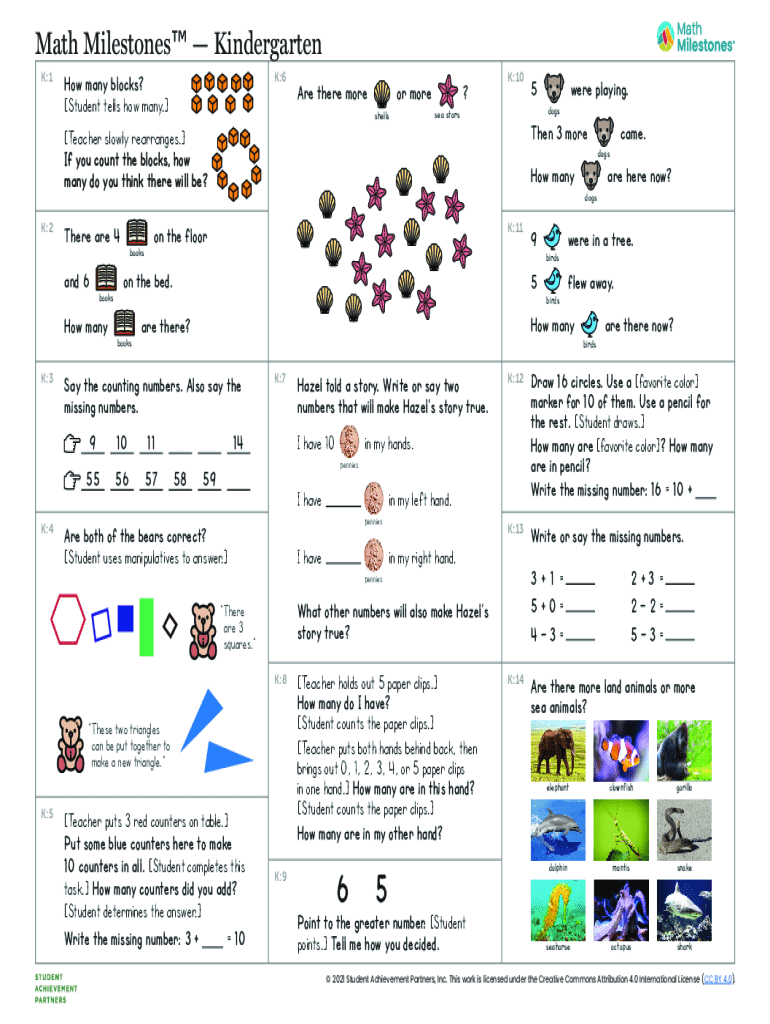 Fillable Online Math - No Problem! Numbers 1 to 10, Kindergarten Ages 5 ...