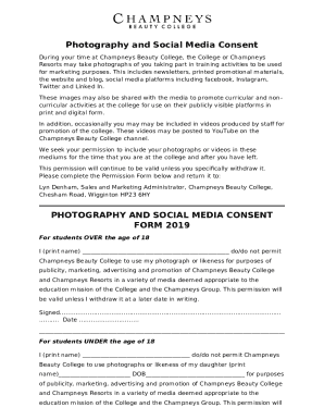 Social Media and Photography Consent Doc Template | pdfFiller