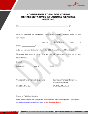Online nomination for voting representative of full ... Doc Template ...