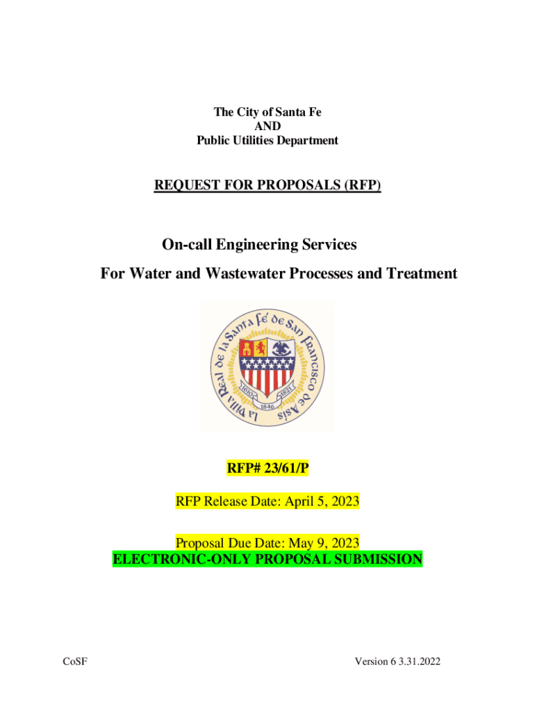 Fillable Online "REQUEST FOR PROPOSALS" Water Conservation ... Fax Email Print - pdfFiller