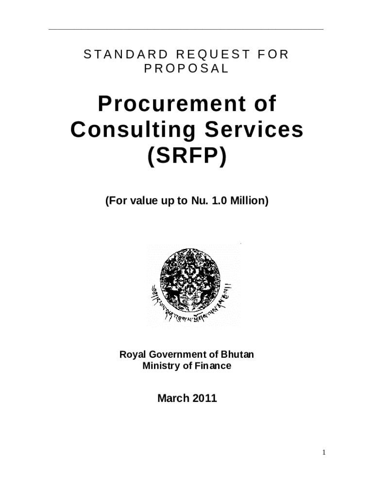 STANDARD REQUEST FOR PROPOSAL Procurement of ... Doc Template | pdfFiller