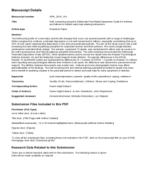 Fillable Online Self- screening using the Edinburgh post natal ...