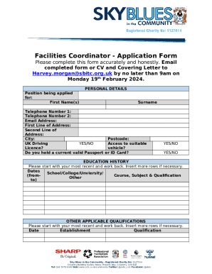 Facilities Coordinator Cover Letter: Sample & Guide Entry ... Doc Template | pdfFiller