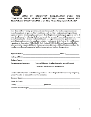 Base of Operation Declaration Doc Template | pdfFiller