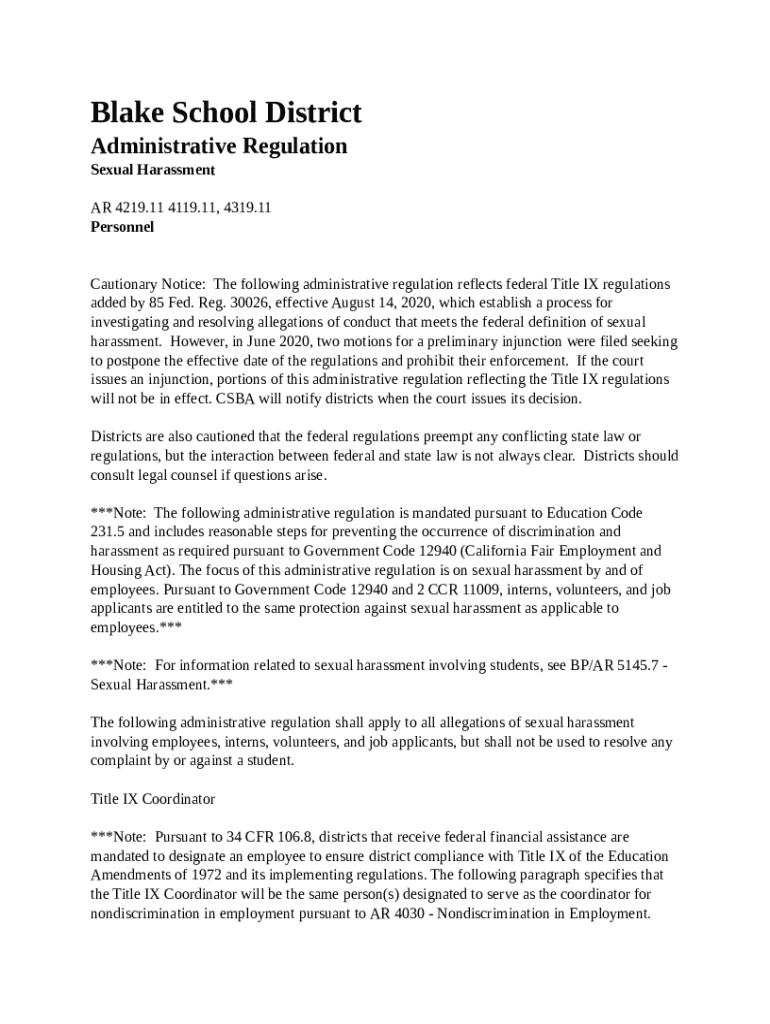 Title IX Sexual Harassment Complaint Procedures Doc Template | pdfFiller