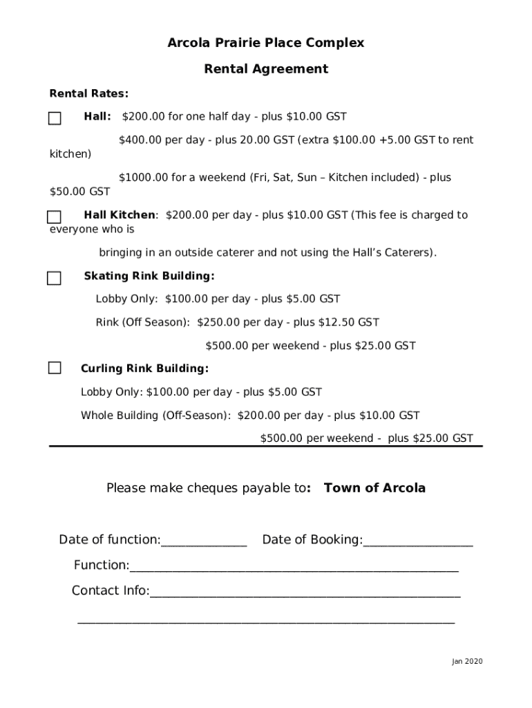 Arcola Prairie Place Complex Rental Agreement Doc Template | pdfFiller