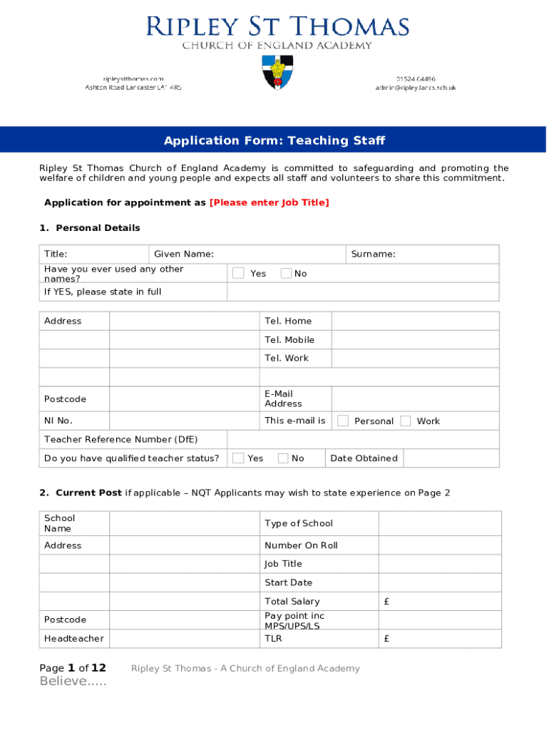 Teacher Reference Number (DfE) Doc Template | pdfFiller