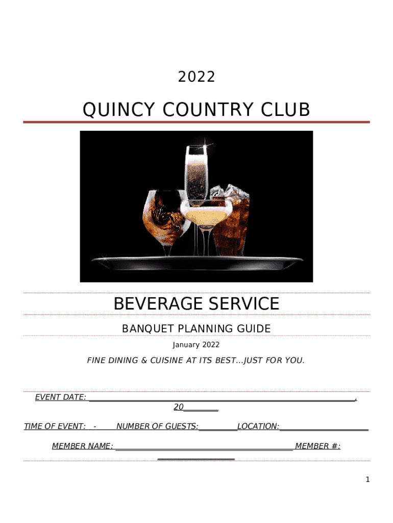 banquet planning guide Doc Template | pdfFiller