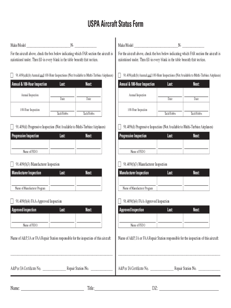 Fillable Online 14 CFR Part 91 Subpart F -- Large and Turbine-Powered ...