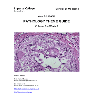 PATHOLOGY THEME GUIDE Doc Template | pdfFiller