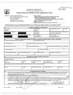 Fillable Online Form 3-200-52 Federal Fish and Wildlife Permit ...
