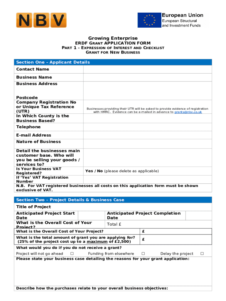 GE-ERDF-Grant-Application--Part-1-EoI-and ... - NBV - nbv co Doc Template | pdfFiller
