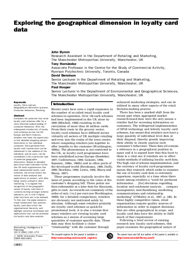 Fillable Online The use of geographical data and information in retail ... Fax Email Print ...