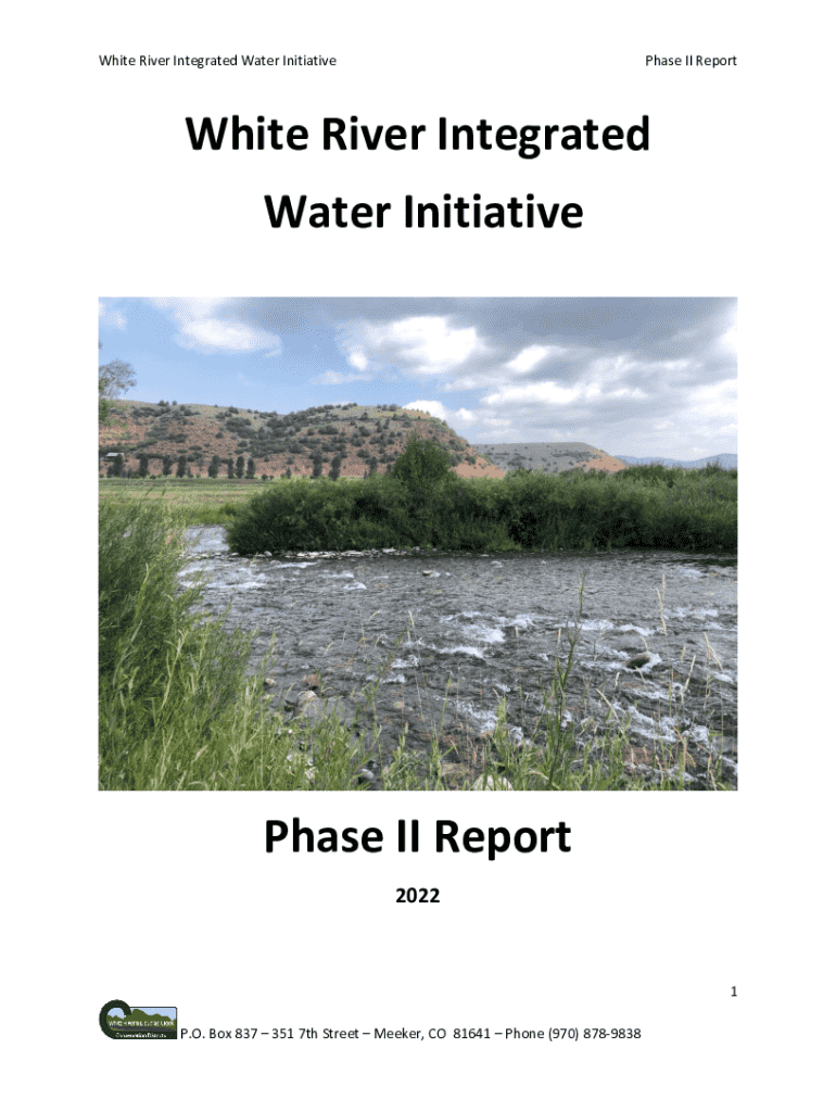 Fillable Online White River Integrated Water Initiative Phase II Report Fax Email Print - pdfFiller