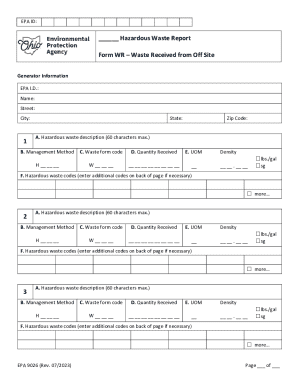 Fillable Online EPA Form 8700-13: Hazardous Waste Report Form Fax Email ...