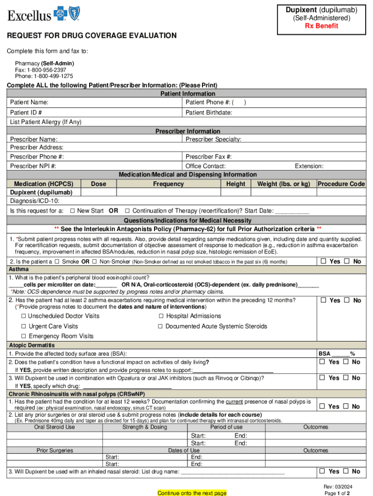Fillable Online 470-5497 Request for Prior Authorization: Dupilumab ( ... Fax Email Print ...