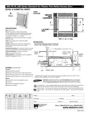 Fillable Online WB FR PL 840 Series Standard for Plaster Fire-Rated ... Fax Email Print - pdfFiller