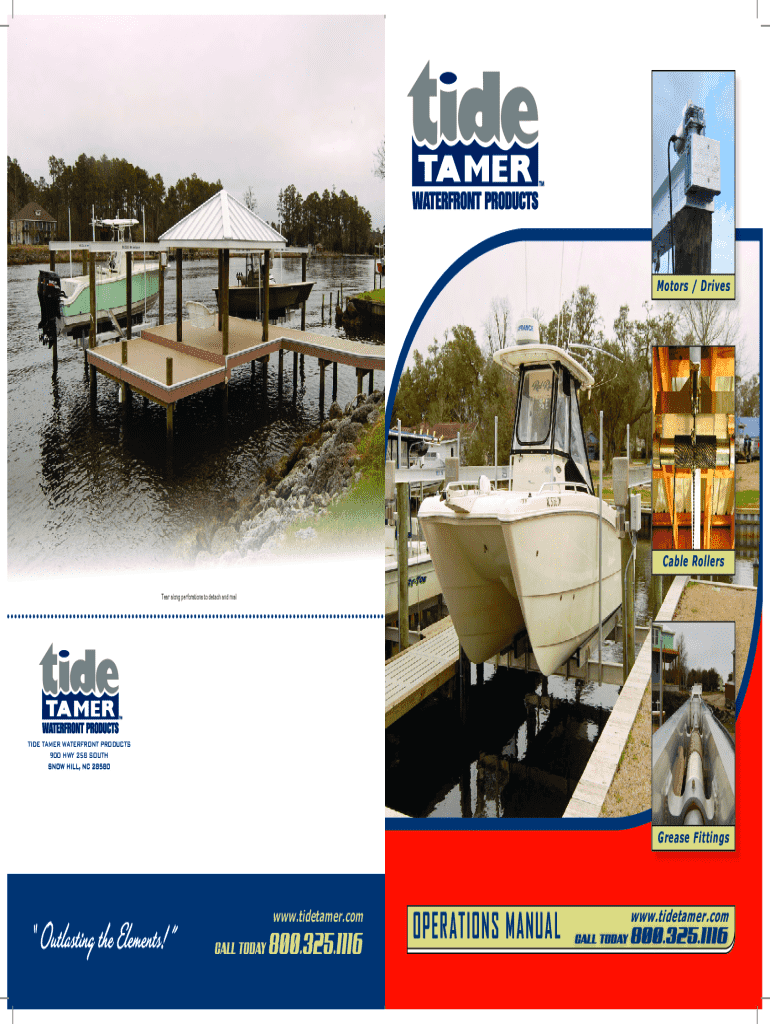 Fillable Online Tide Tamer: Find Boat Lift Platforms, PWC Lift Systems ...