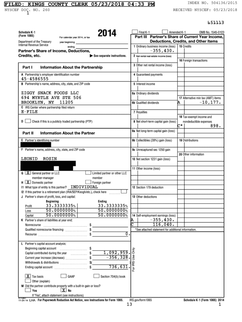 Fillable Online New York State Courts E-Filing (NYSCEF) - NYCourts.gov ...