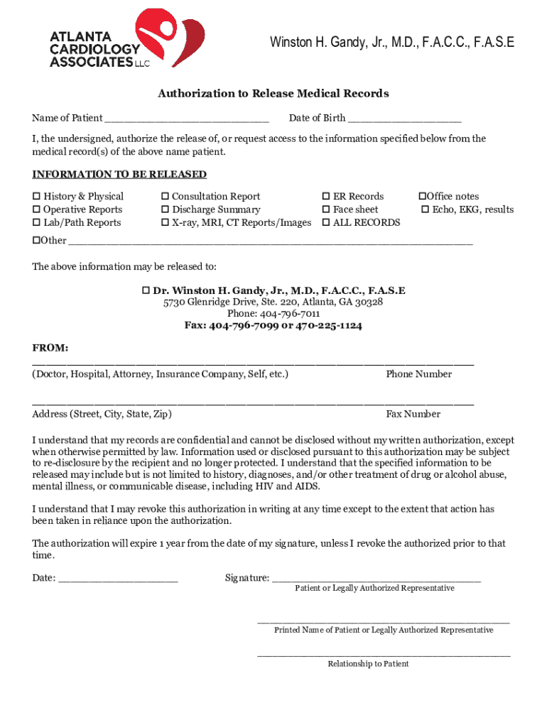 Fillable Online I, the undersigned, authorize the release of, or ...