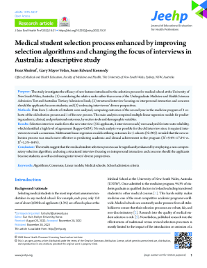 Fillable Online Medical student selection process enhanced by improving ...