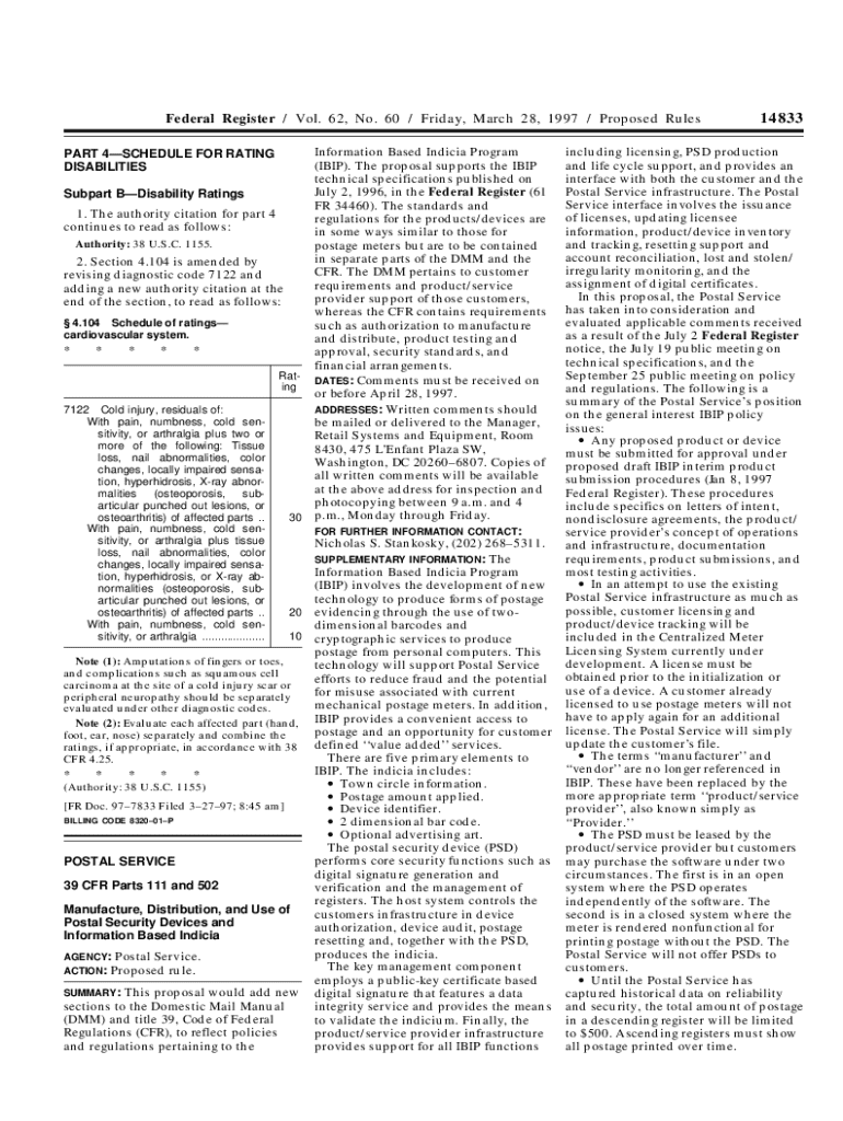 Fillable Online Schedule for Rating Disabilities: Cold Injuries Fax ...