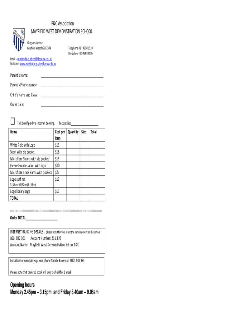 Fillable Online Tick box if paid via internet banking. Receipt No Fax ...