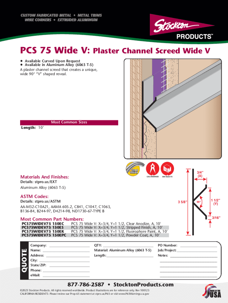 Fillable Online Fry Reglet PCS-75-V-400 Vented Channel Screed, Clear ...