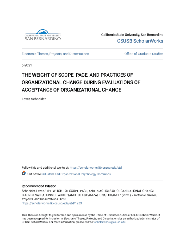 Fillable Online the weight of scope, pace, and practices of ...