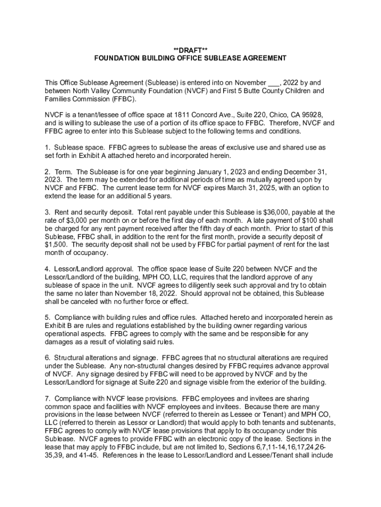 Fillable Online EXHIBIT F-2 LEASE-LEASEBACK SUBLEASE AGREEMENT ... Fax ...