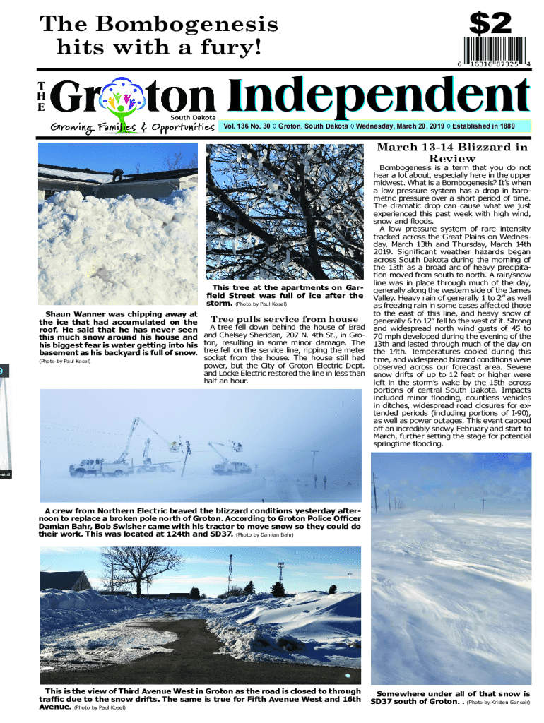 Fillable Online The Bombogenesis hits with a fury! Fax Email Print ...