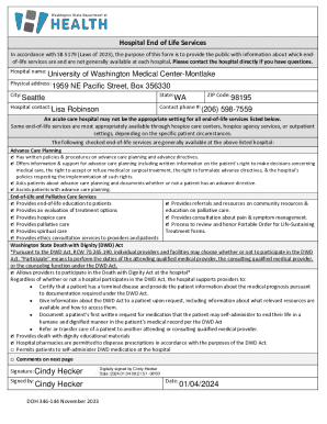 Fillable Online EOL Form Hospitals Services Form Fax Email Print - pdfFiller