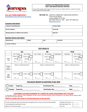 Fillable Online Backflow Prevention and Cross-Connection Control Policy ...