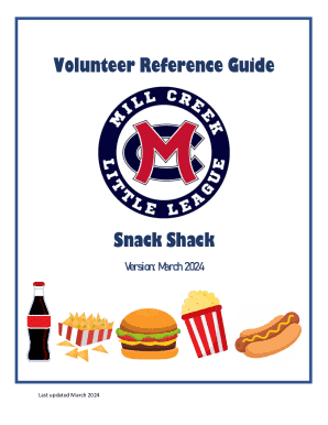 Fillable Online Snack Shack signup sheet Fax Email Print - pdfFiller