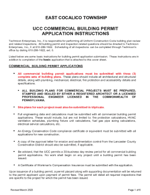 Fillable Online UCC COMMERCIAL BUILDING PERMIT APPLICATION ... Fax Email Print - pdfFiller